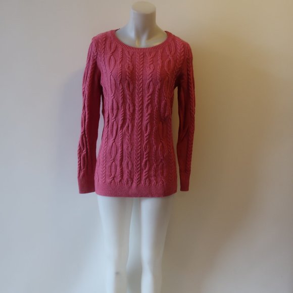 LOFT | Sweaters | Nwt Loft Pink Cable Knit Sweater Sz M | Poshmark